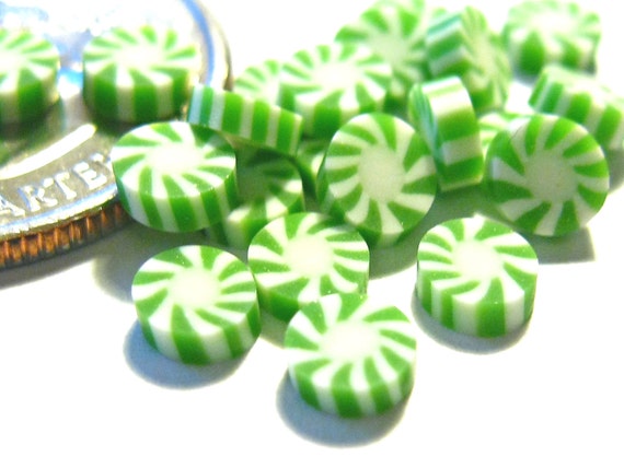 Green Peppermint Candies 40pcs by TinyFoodSupply on Etsy