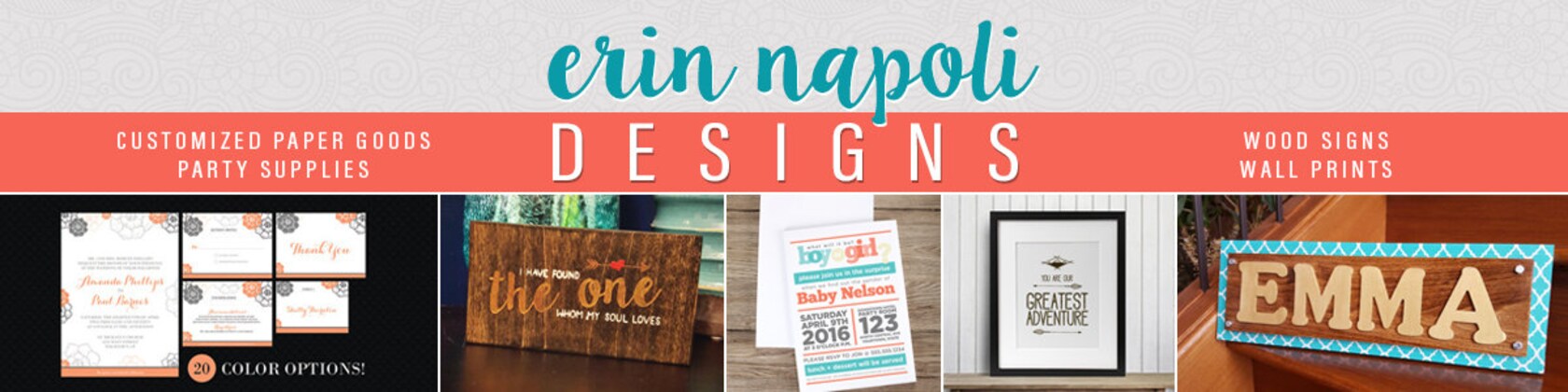 Wood Signs Customized Paper Goods Wall Decor. by ErinNapoliDesigns