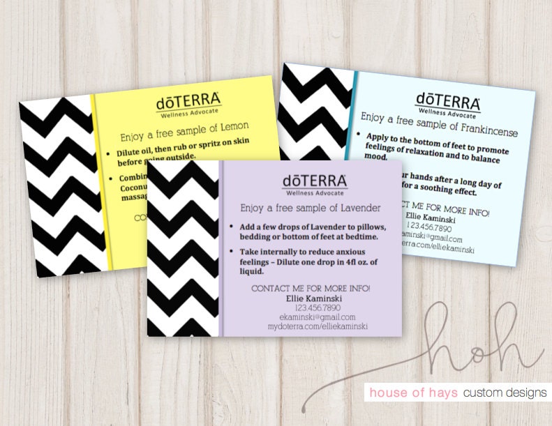 Essential Oil Sample Cards DoTERRA Essential Oils by HouseofHays
