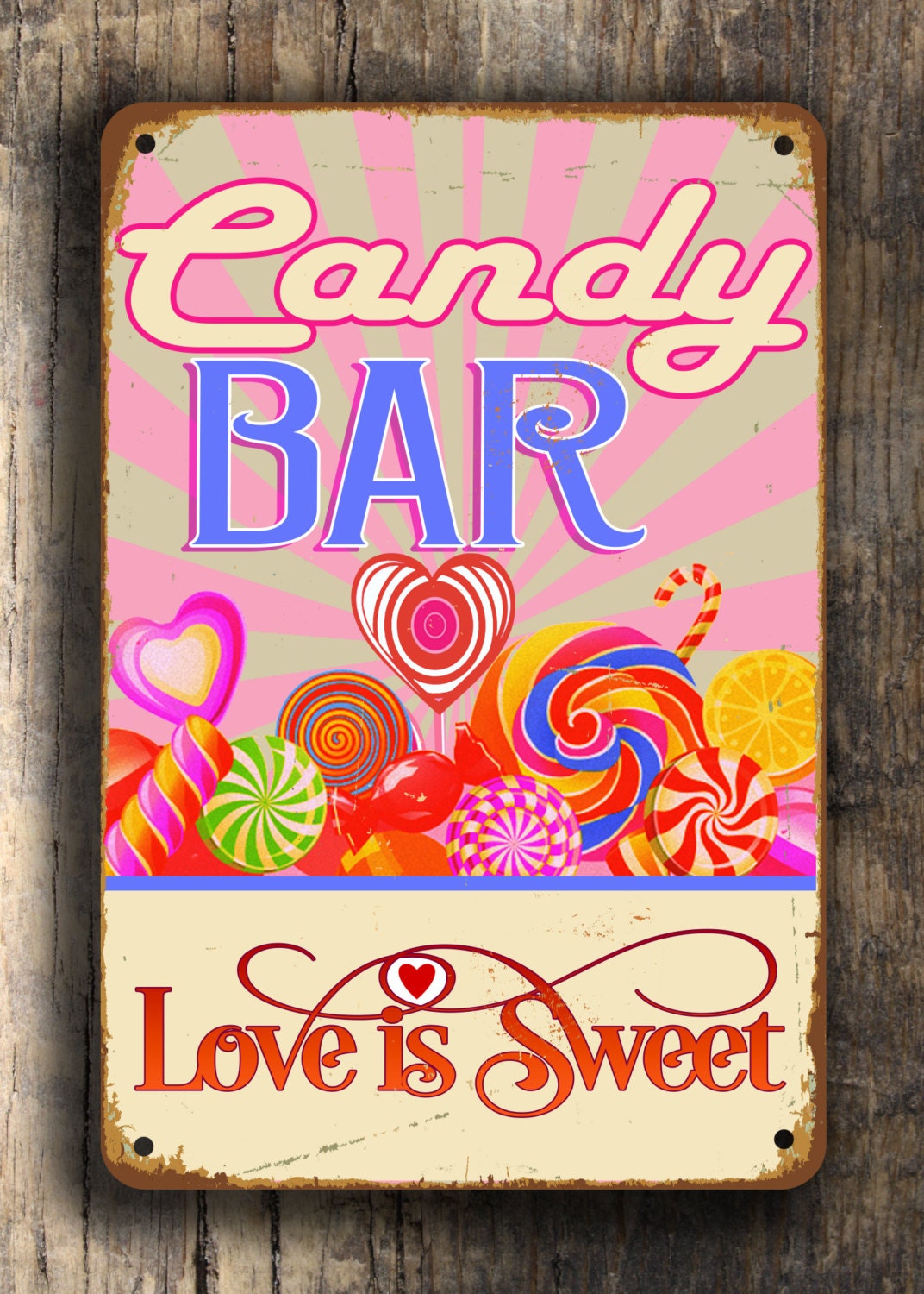 CANDY BAR SIGN Candy Bar Signs Vintage style by ClassicMetalSigns