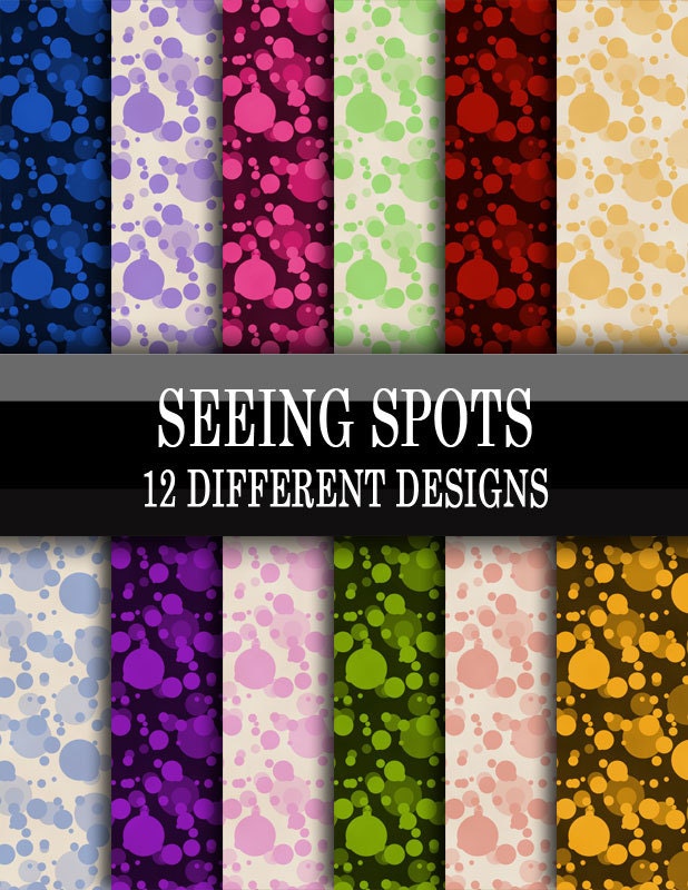12 Different Spot Spotted Pattern Printable Scrapbooking Papers ...