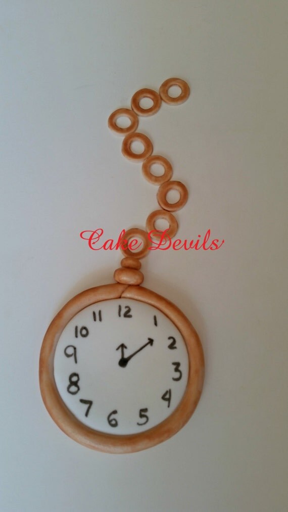 Fondant Pocket Watch Cake Decoration Watch Cake Topper Gift