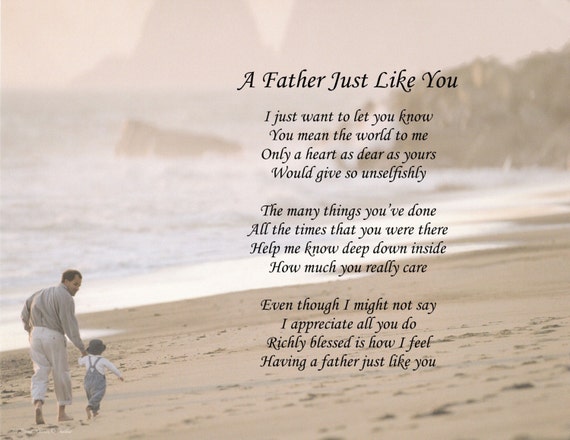 Personalized Poem A Father Just Like You