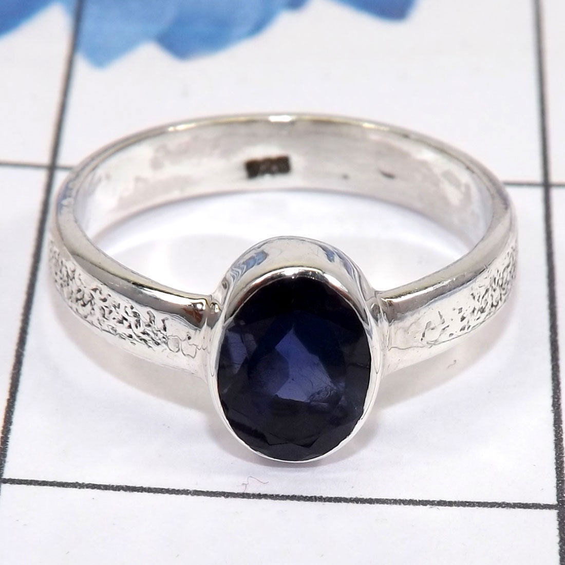 Iolite Ring Iolite Gemstone Iolite Jewellery 925 Sterling