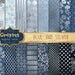 Sky Blue and Gold Digital Paper vintage by OriginsDigitalCurio