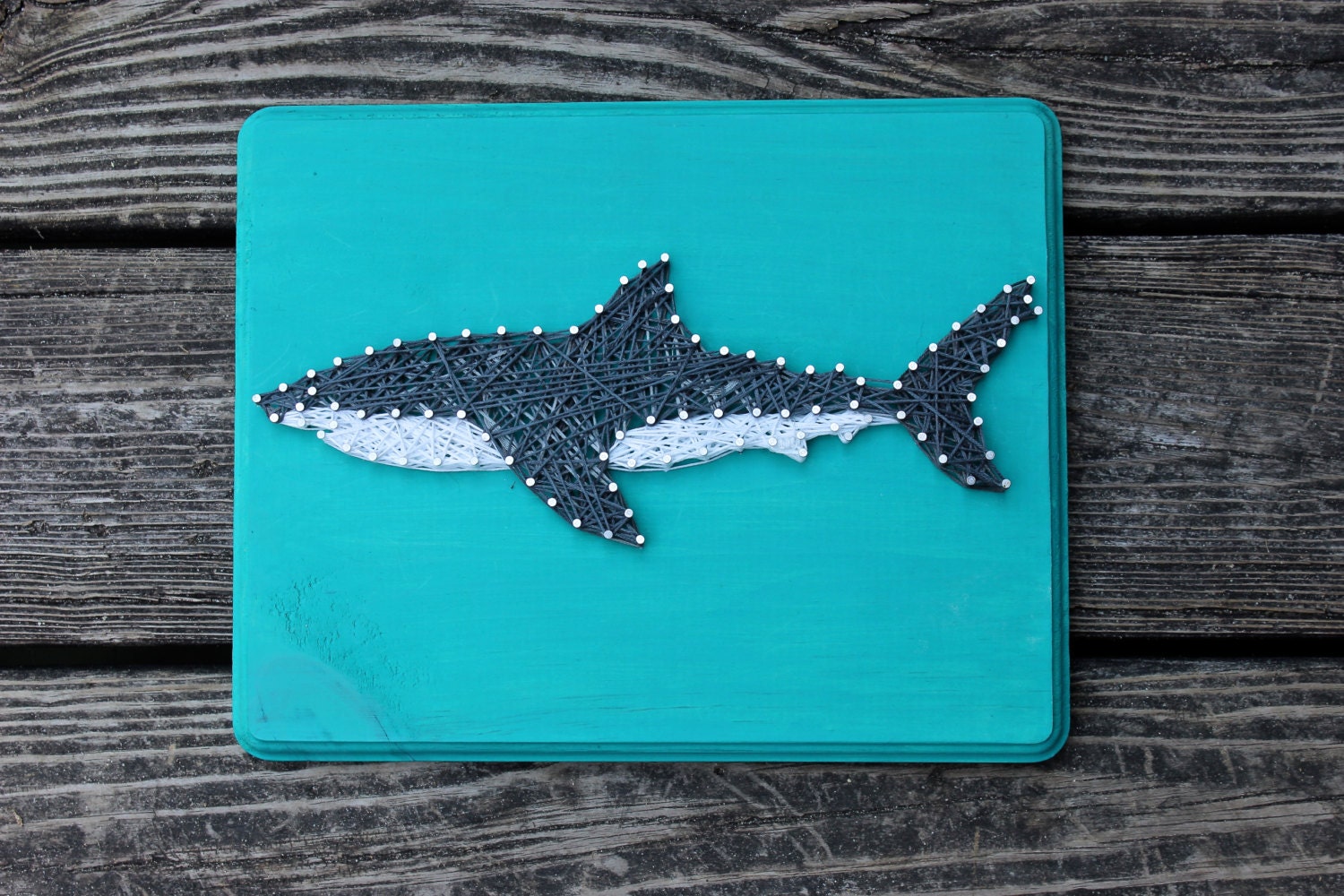 Great White Shark String Art by EclecticGreetings on Etsy