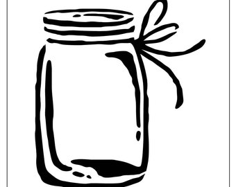 Mason jar stencils | Etsy