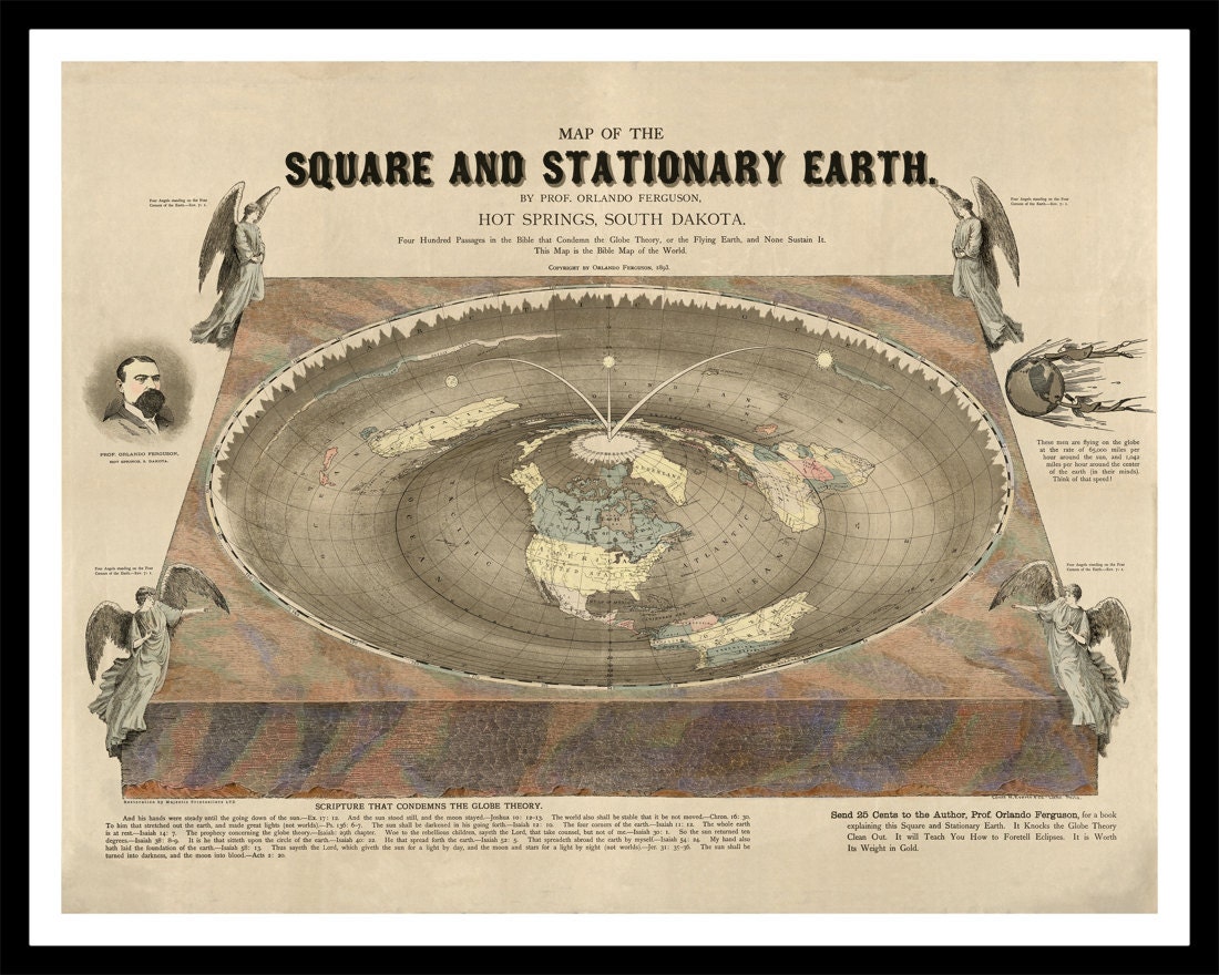 Flat Earth Map - The Square and Stationary Earth - Restoration World ...