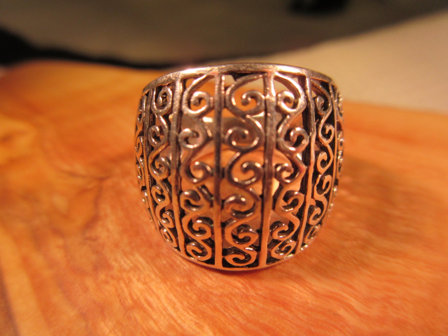 Boho Sterling Silver Ring 6.5