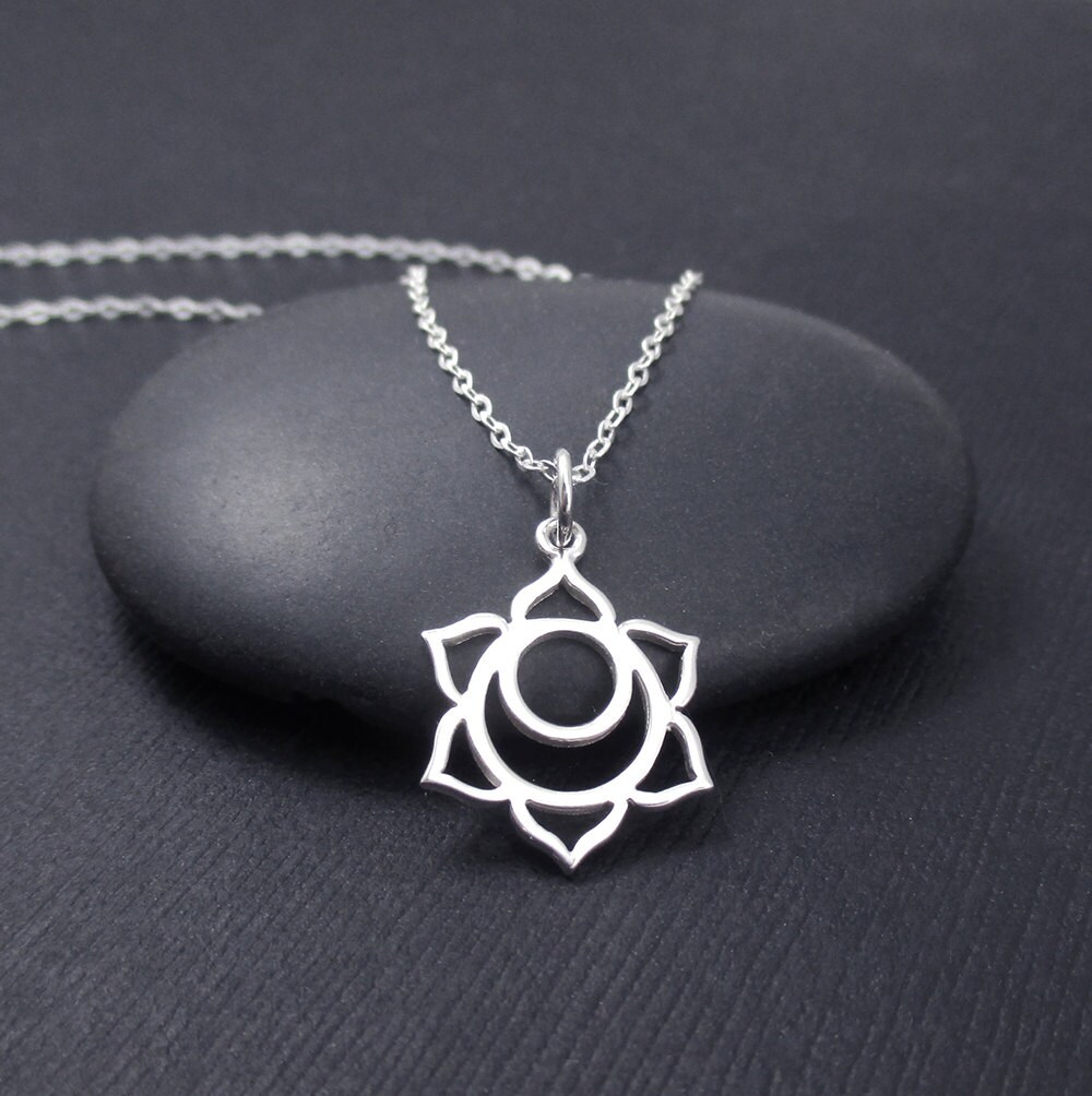 Sacral Chakra Necklace Sterling Silver Sacral Chakra Charm