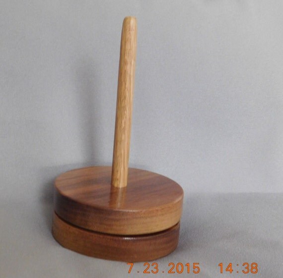 Knitters yarn ball holder by PapaJacksWoodworks on Etsy