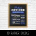 Police Officer Gift Printable Police Officer by IdRatherDoodle
