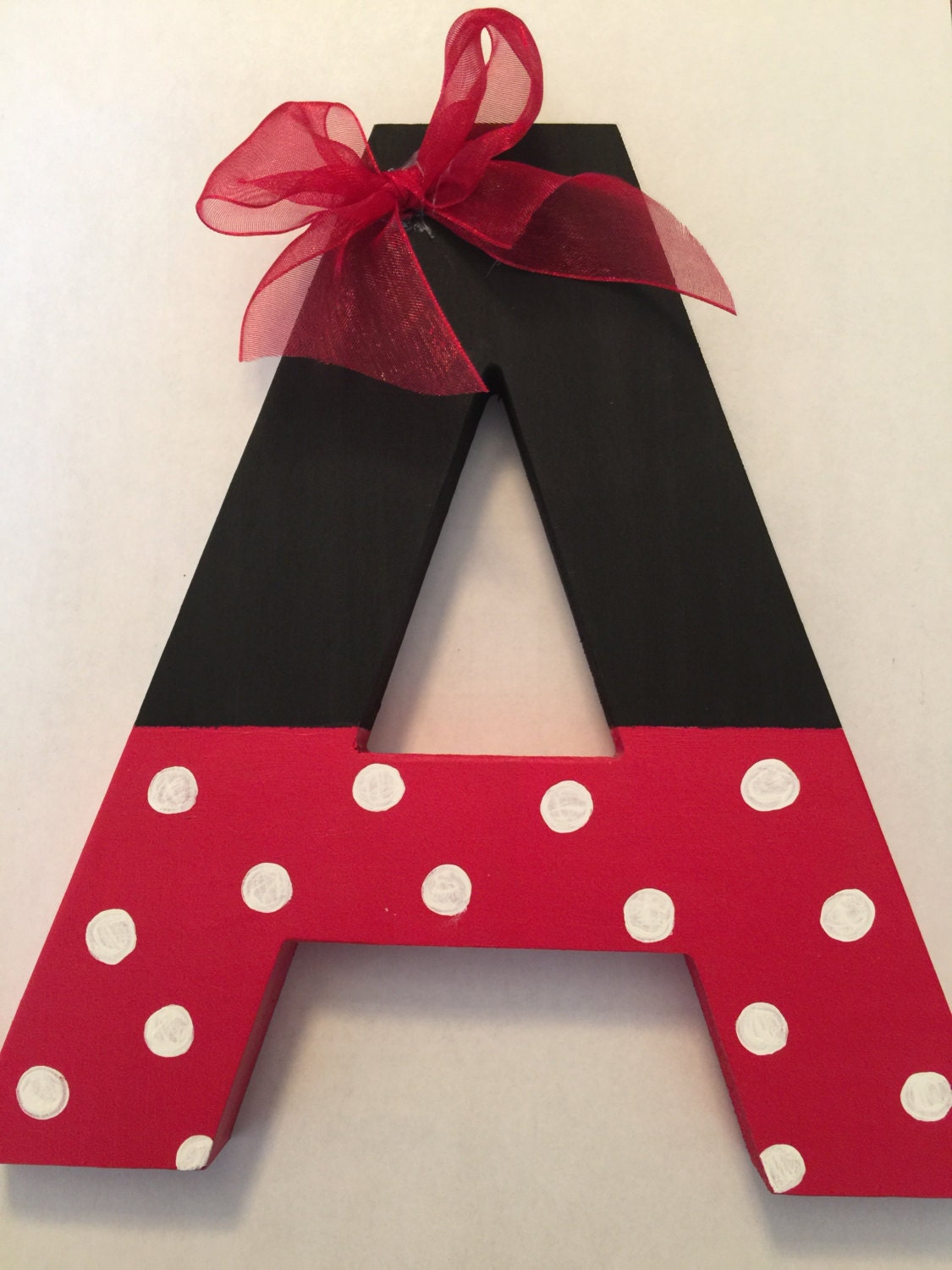 Minnie Mouse Wooden Letter