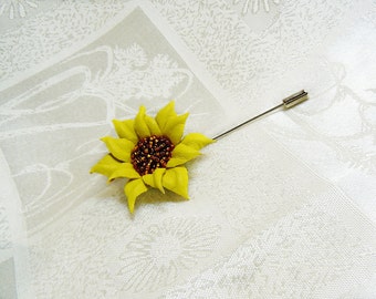 Sunflower lapel pin | Etsy