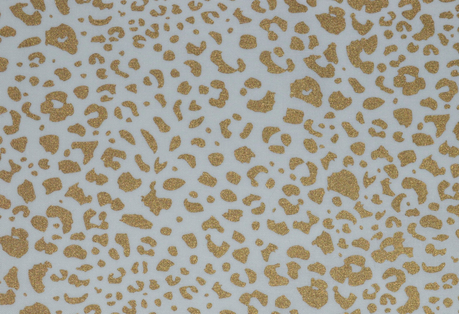Leopard Print Fabric Metallic Gold Fabric Quilting and