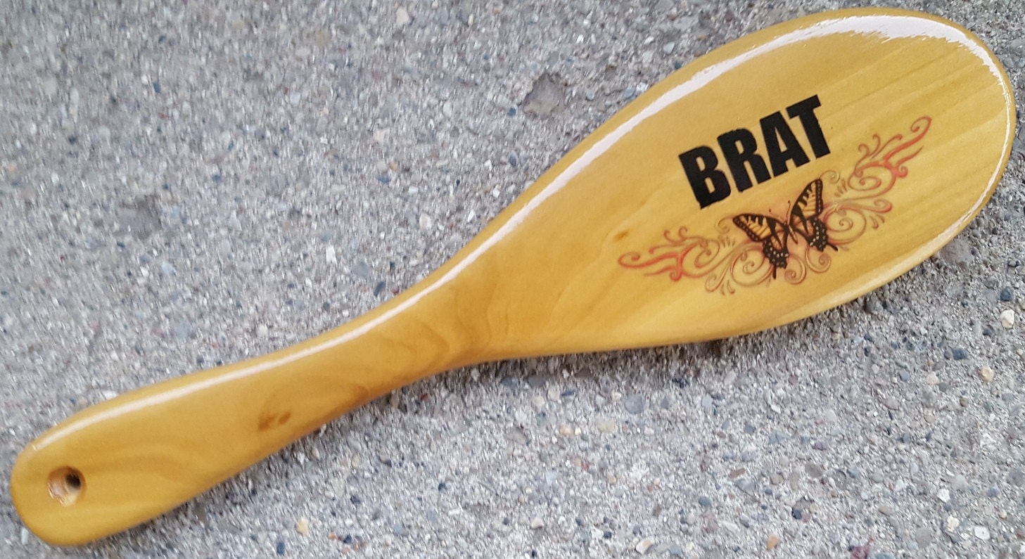 Poplar Wood Otk Brush Spoon Size Spanking By Paddleprincess02