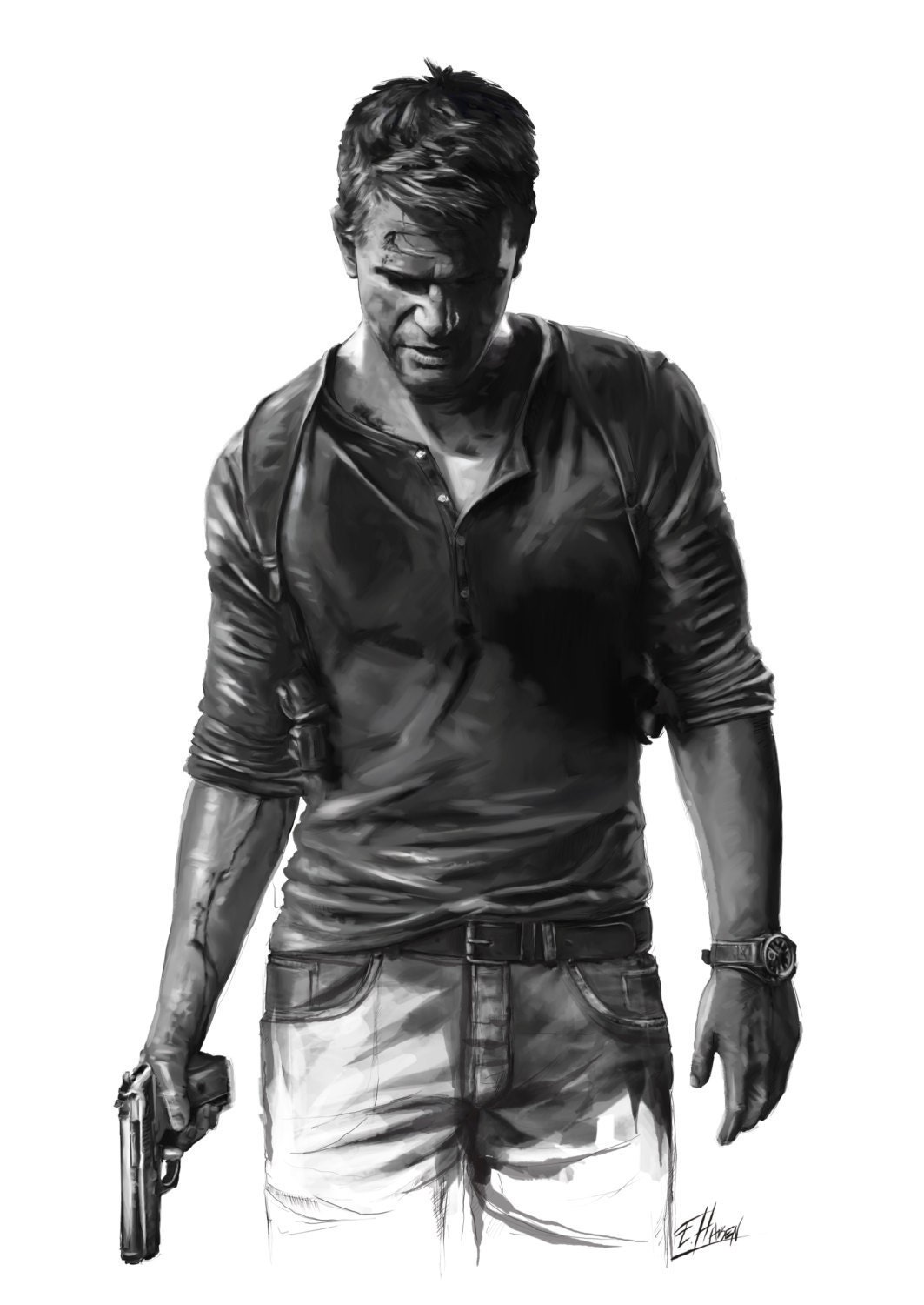 Nathan Drake Uncharted 4 by WBCustoms on Etsy