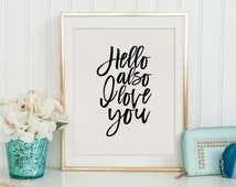Popular items for hello love sign on Etsy