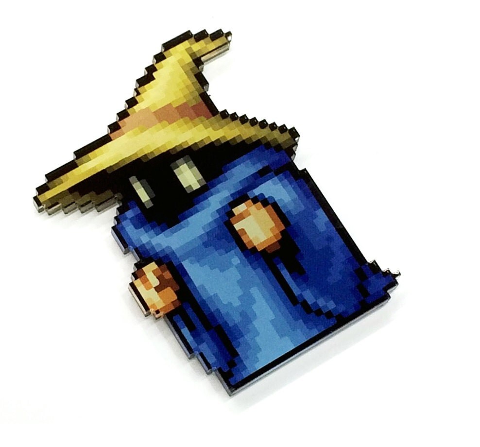 Black Mage Final Fantasy Pixel Art Sprite Magnet