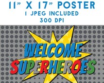 Unique superhero welcome related items | Etsy