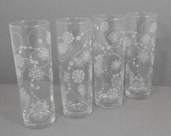 Unique snowflake glassware related items | Etsy