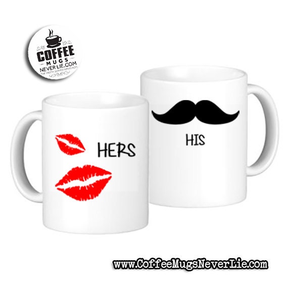 His And Hers Cute Couple Coffee Mugs Great For Any Couple Or