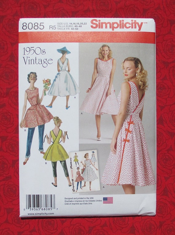 Simplicity Sewing Pattern 8085 Wrap Dress Top Sleeveless