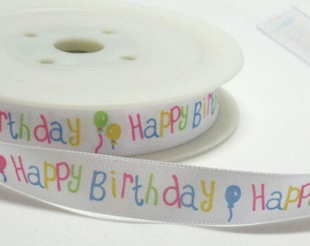 Happy birthday ribbon | Etsy