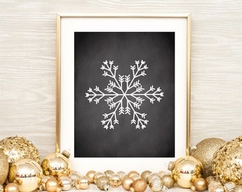 Items similar to Chalkboard Art - Motivational Art - Snowflake Art ...