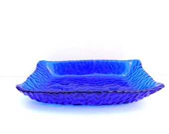Cobalt blue plate | Etsy