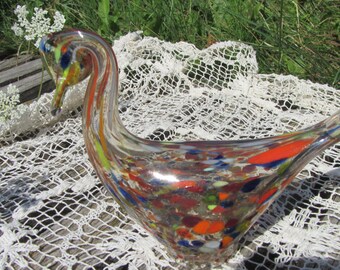 Blown glass duck | Etsy