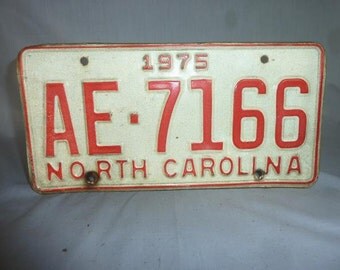 Items similar to Rare Cardboard North Carolina Temporary License Plate ...