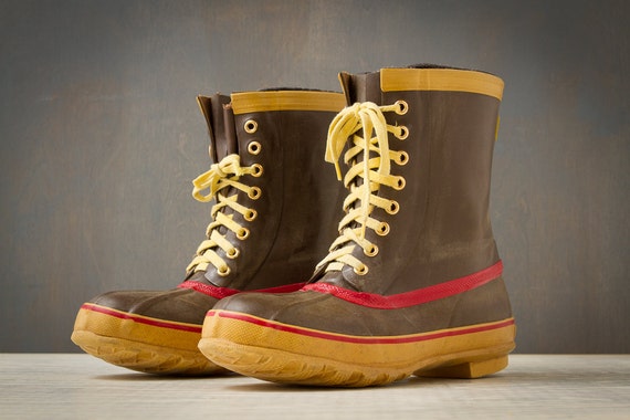 Vintage Rubber Boots STEEL SHANK Explorers c.70's