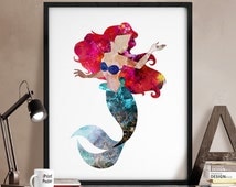 Unique abstract mermaid related items | Etsy