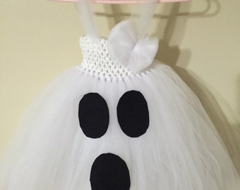 Items similar to Baby Girl Halloween Ghost Tutu Set - Girly Ghost ...