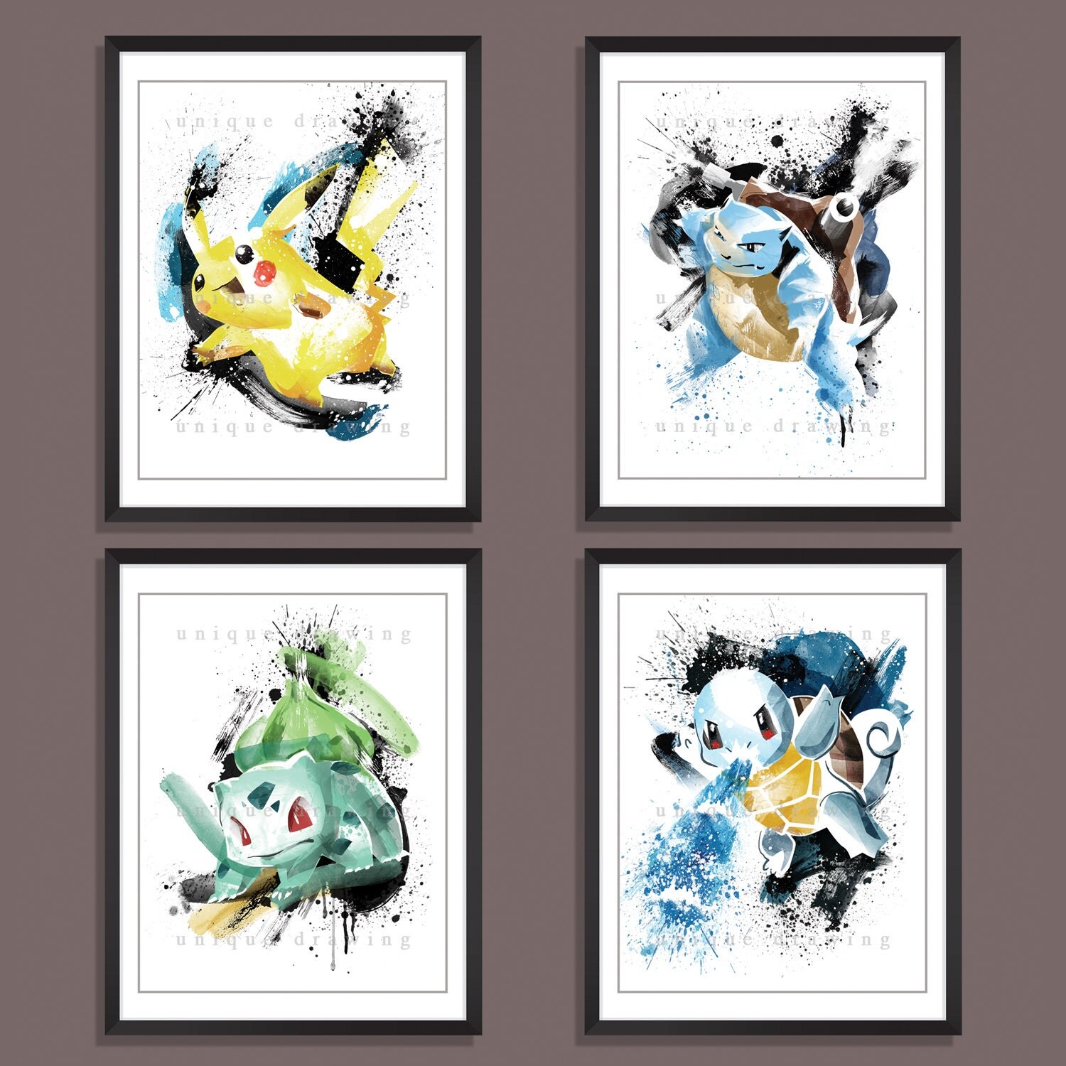 Pokemon print Pokemon poster Pokemon go art Pokemon wall