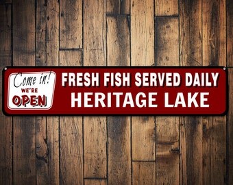 Fresh fish sign | Etsy