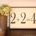 Math flash card sign family number sign 2 plus 2 addition