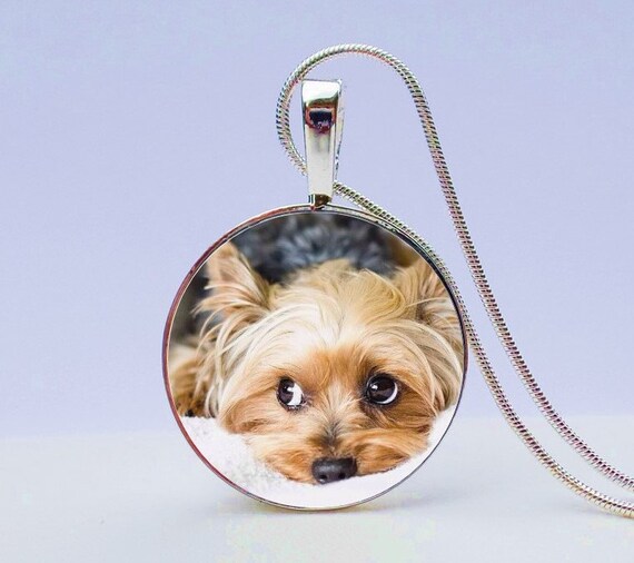 Yorkie Necklace Dog Necklace Puppy Necklace by GirlPowerPendants
