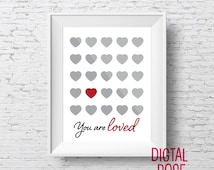 Unique you are loved print related items | Etsy