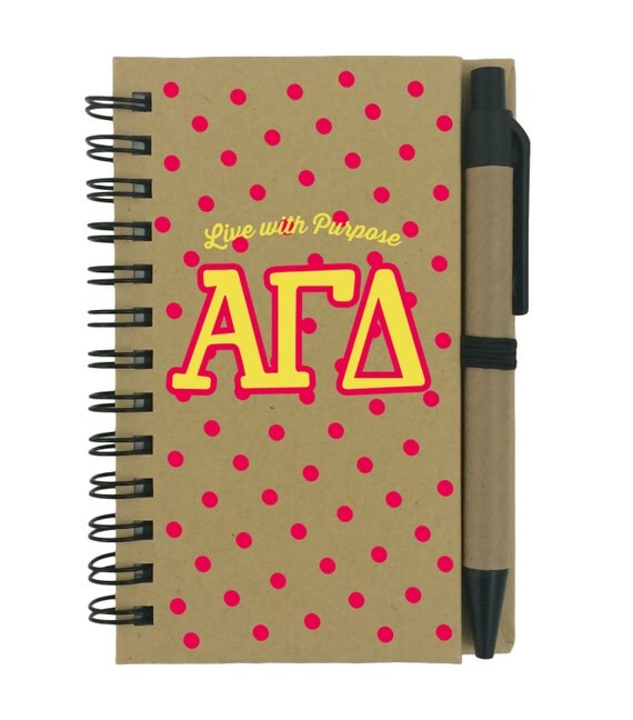 Alpha Gamma Delta Sorority Notepad Alpha Gam Colors Alpha
