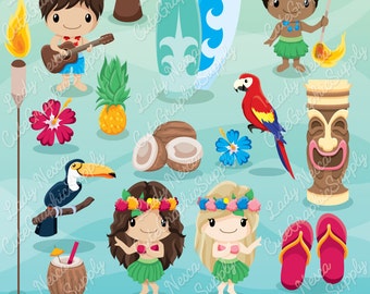 Luau party clipart | Etsy