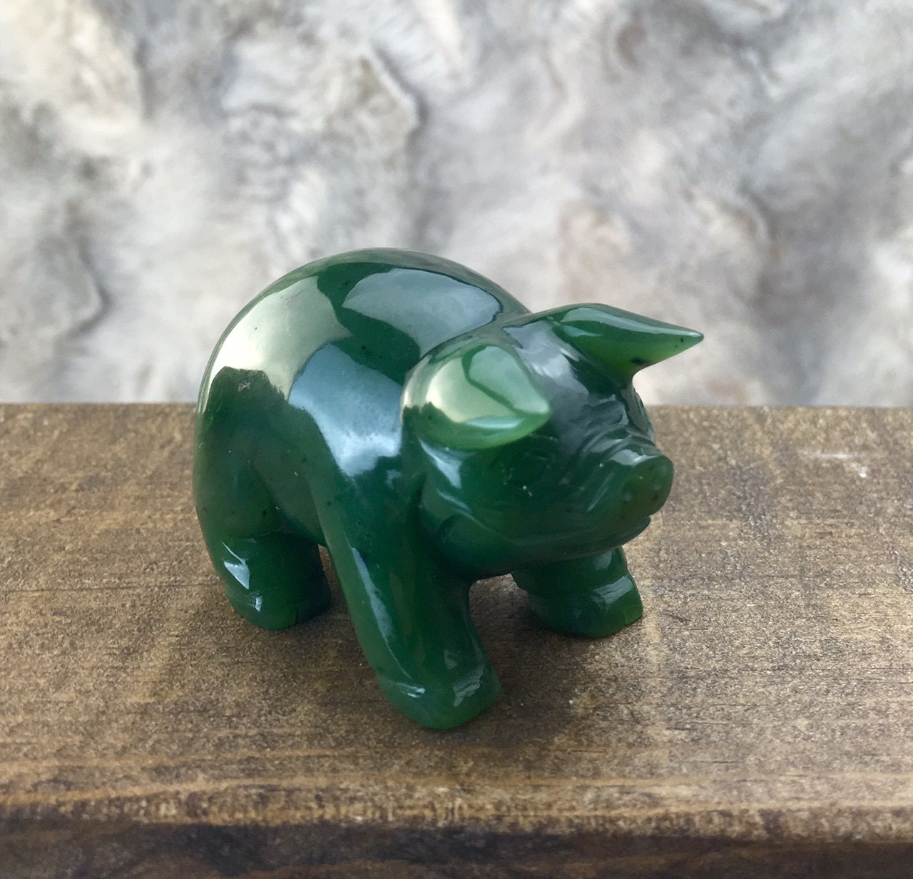 Canadian Jade Pig Animal Carving Multiple Sizes Fathers