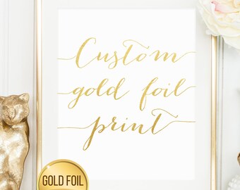 Gold foil print | Etsy