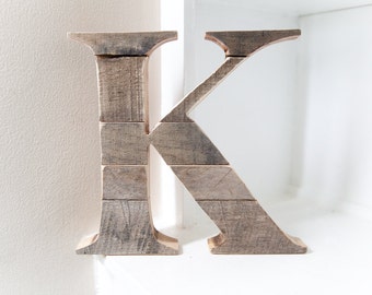 Wooden letter k | Etsy