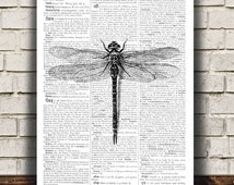 Unique dragonfly art related items | Etsy