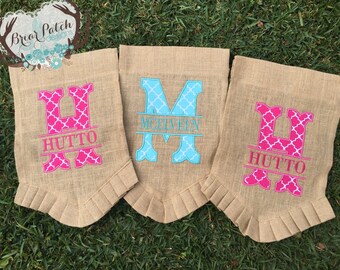 Burlap garden flag | Etsy