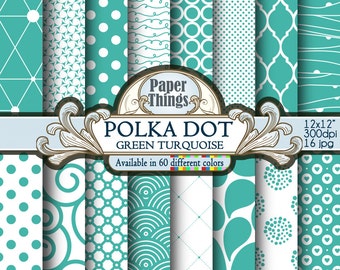 Items similar to Turquoise Digital Paper - Printable Collage Sheet ...