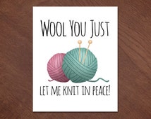 Unique knitting puns related items | Etsy