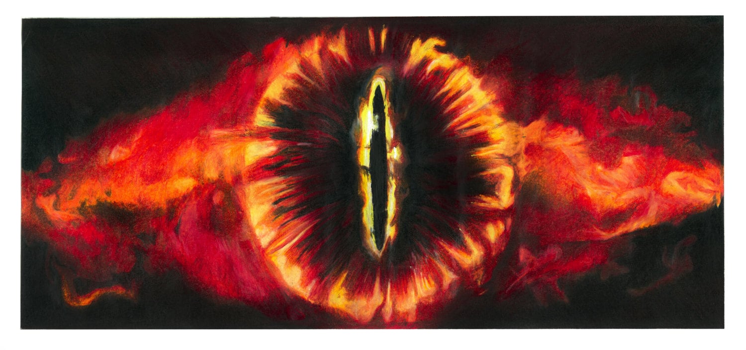 Eye of Sauron Drawing PRINT